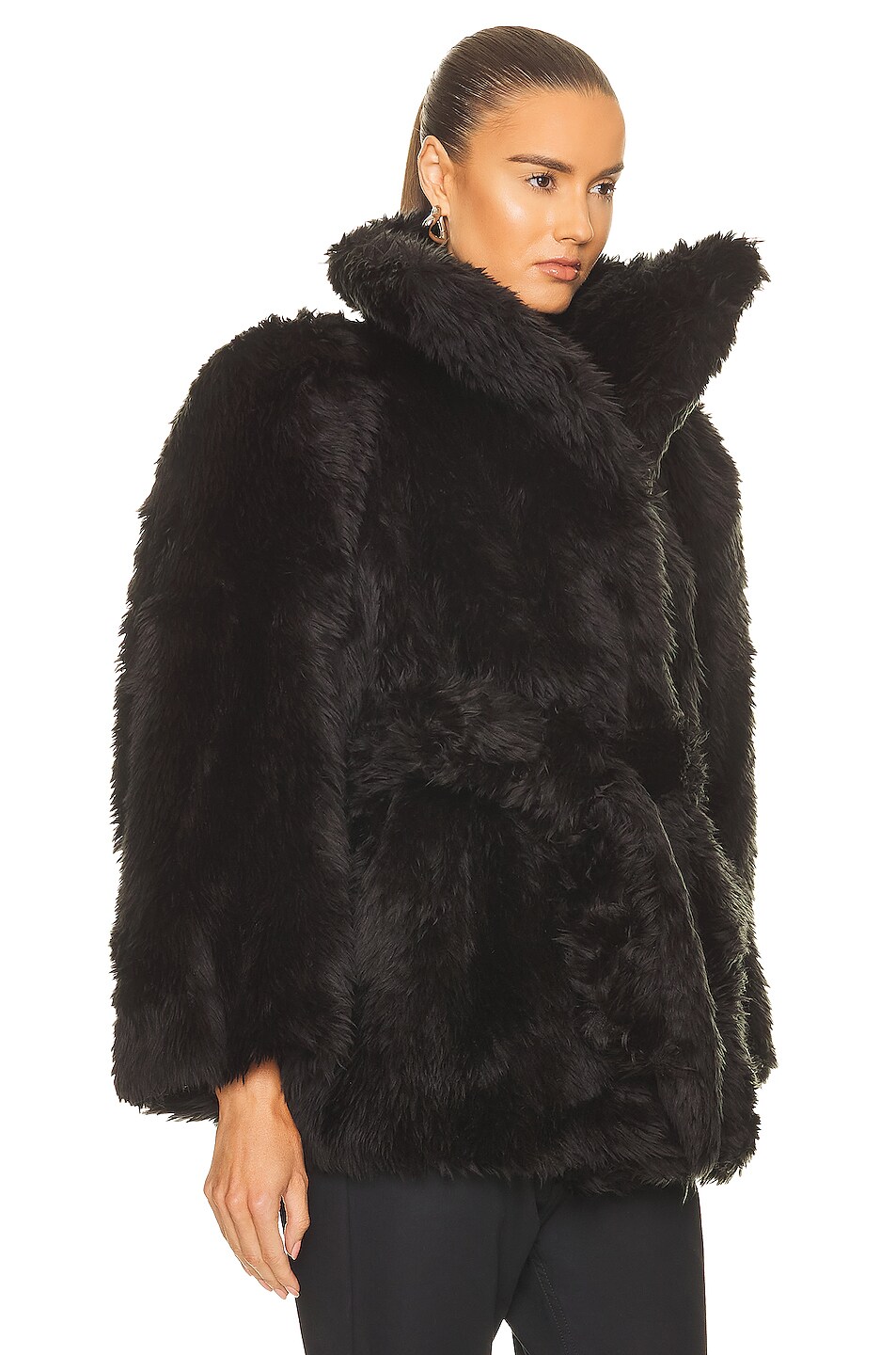 Balenciaga Teddy Sleeve Jacket in Black | FWRD