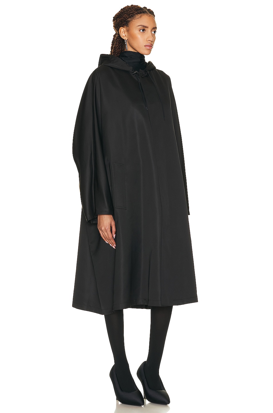 Balenciaga Opera Rain Coat in Black | FWRD
