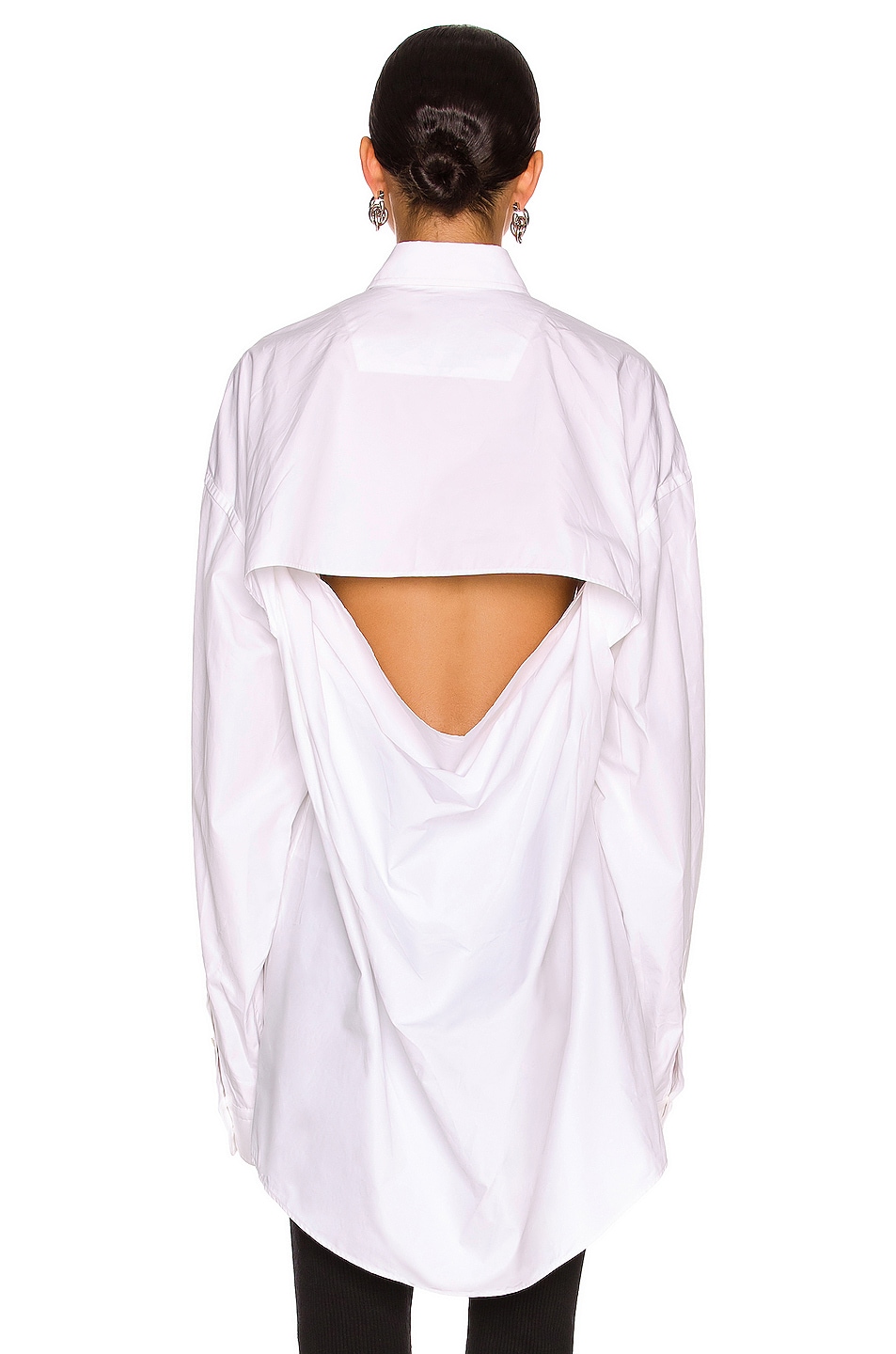 Balenciaga Back Slit Shirt in White | FWRD