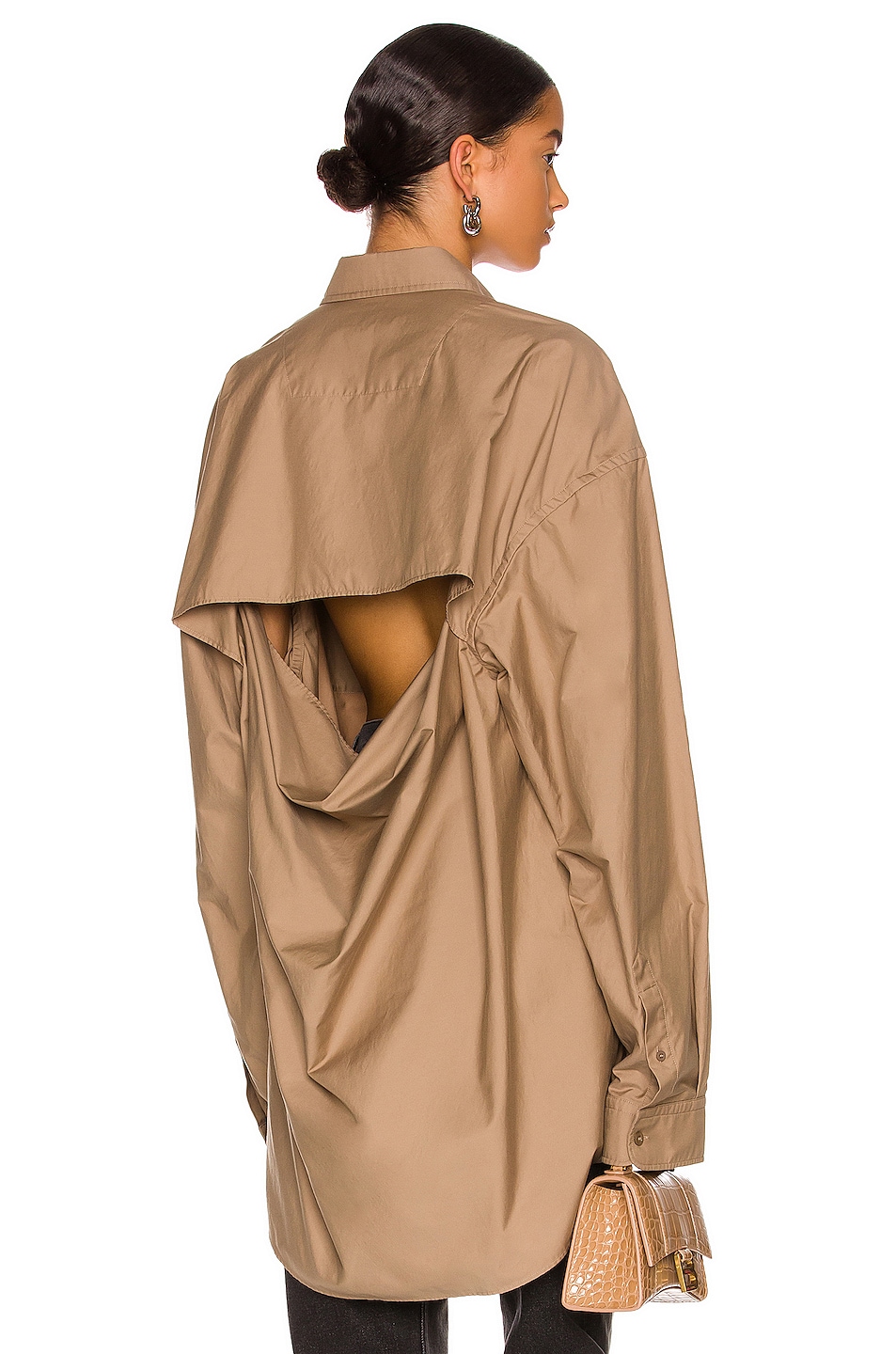 Balenciaga Back Slit Shirt in Sahara Beige | FWRD