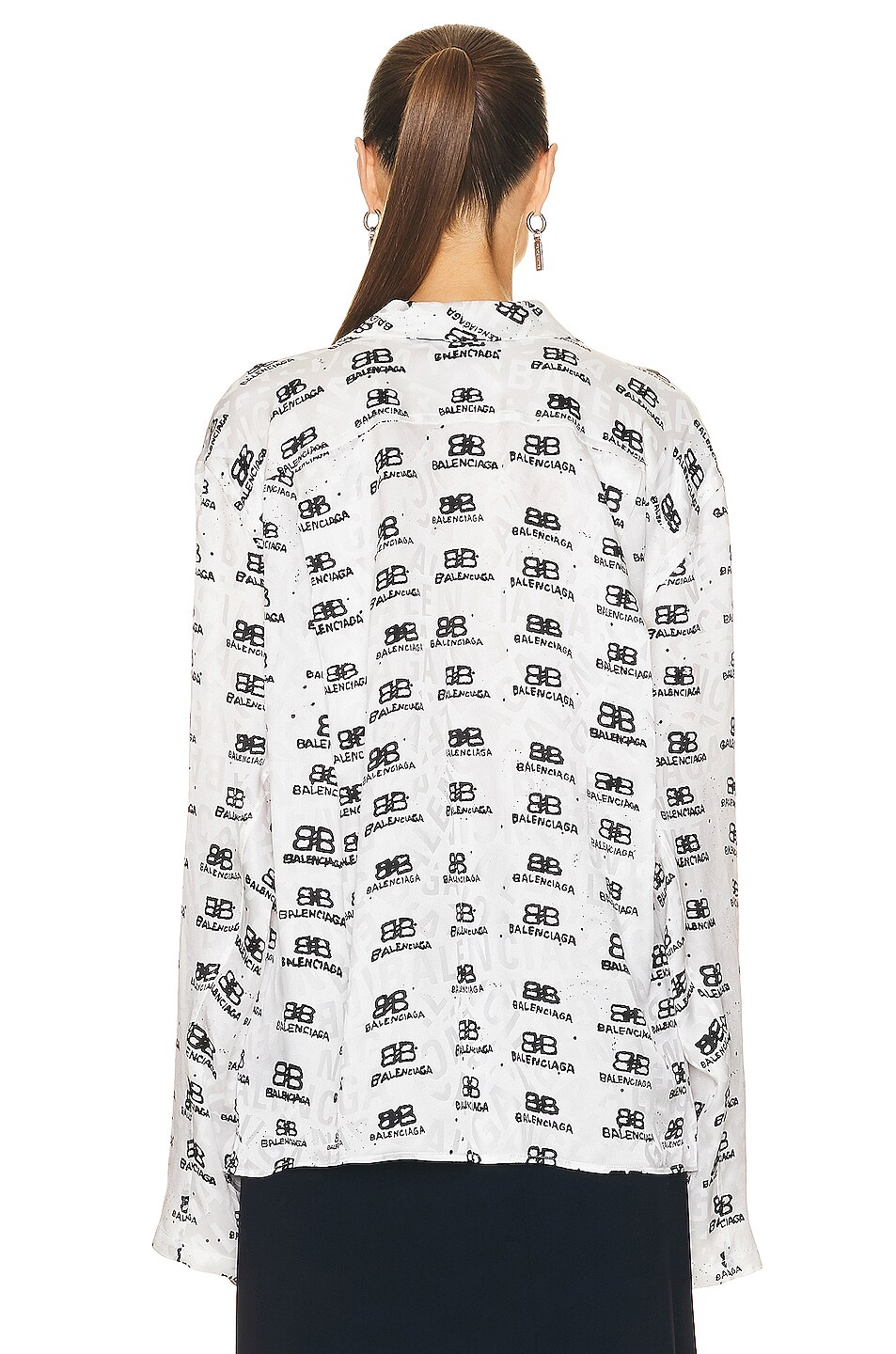 Balenciaga BB Icon Swing Top in White & Black | FWRD