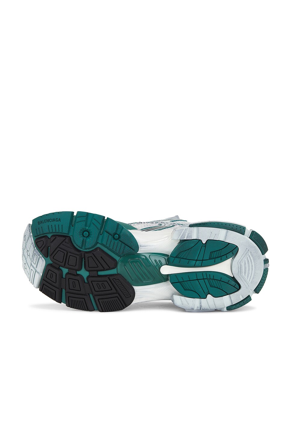 Balenciaga 7 Runner Sneaker in White, Green, & Blue | FWRD