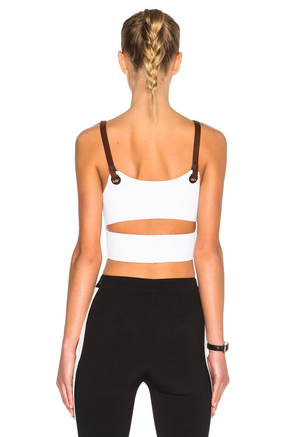 Barbara Bui Wrap Crop Top in White | FWRD