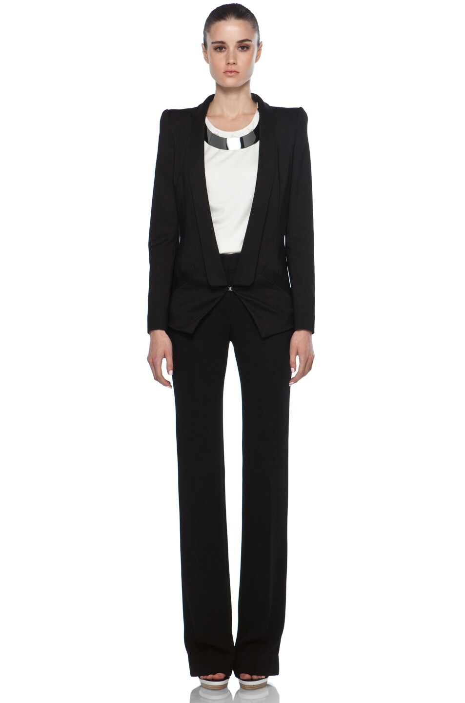 Barbara Bui Top with Necklace in White | FWRD