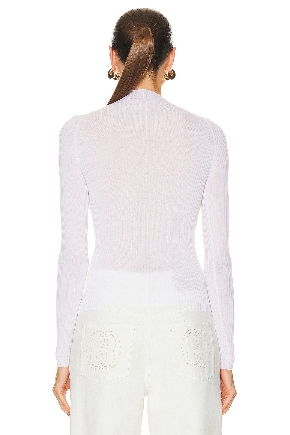 Bally Turtleneck Top in Bone | FWRD