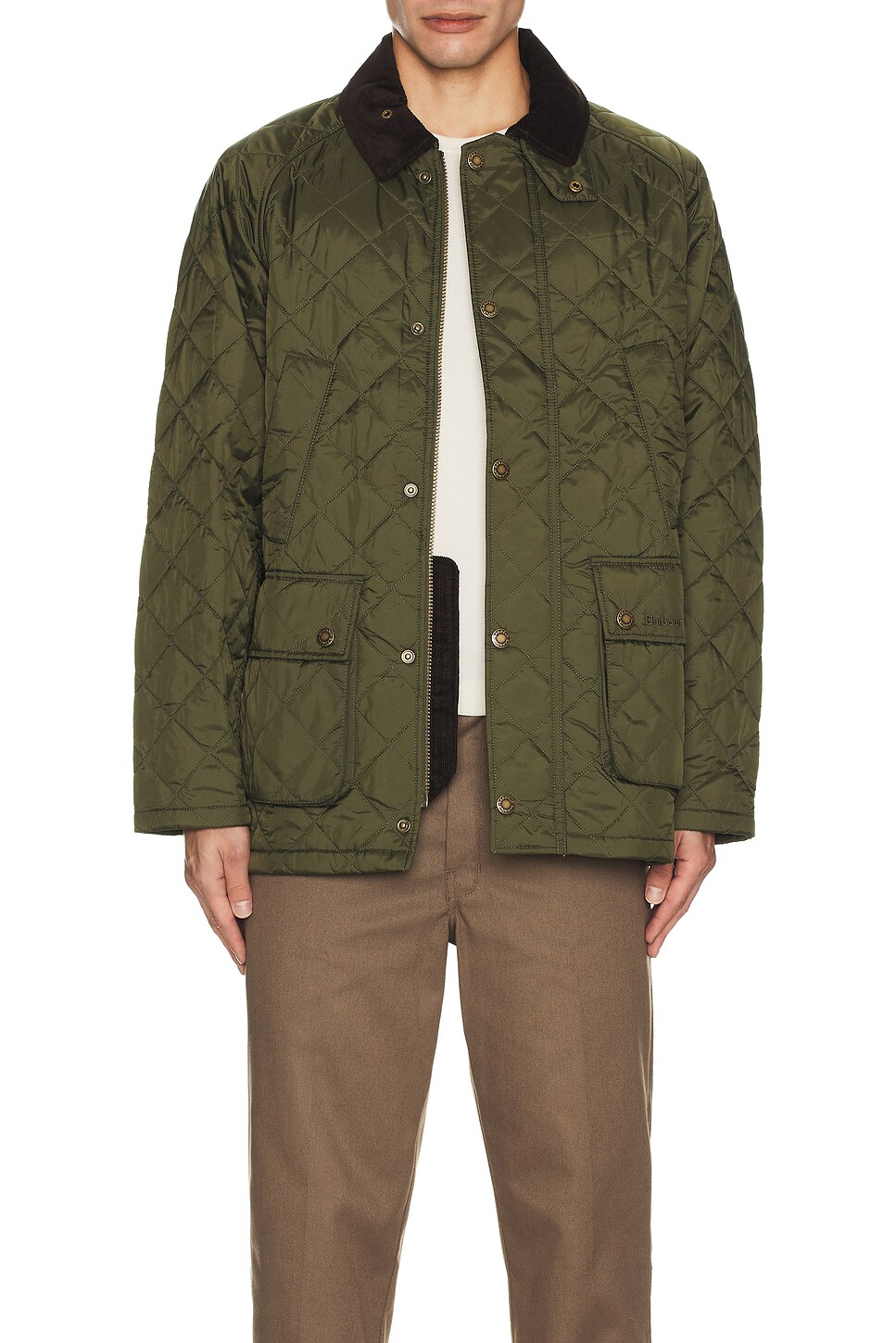 Barbour Ashby Quilt Jacket in Olive | FWRD