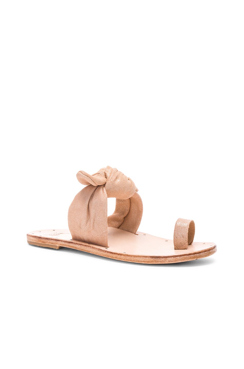 Beek Lory Sandal in Metallic Apricot & Tan | FWRD
