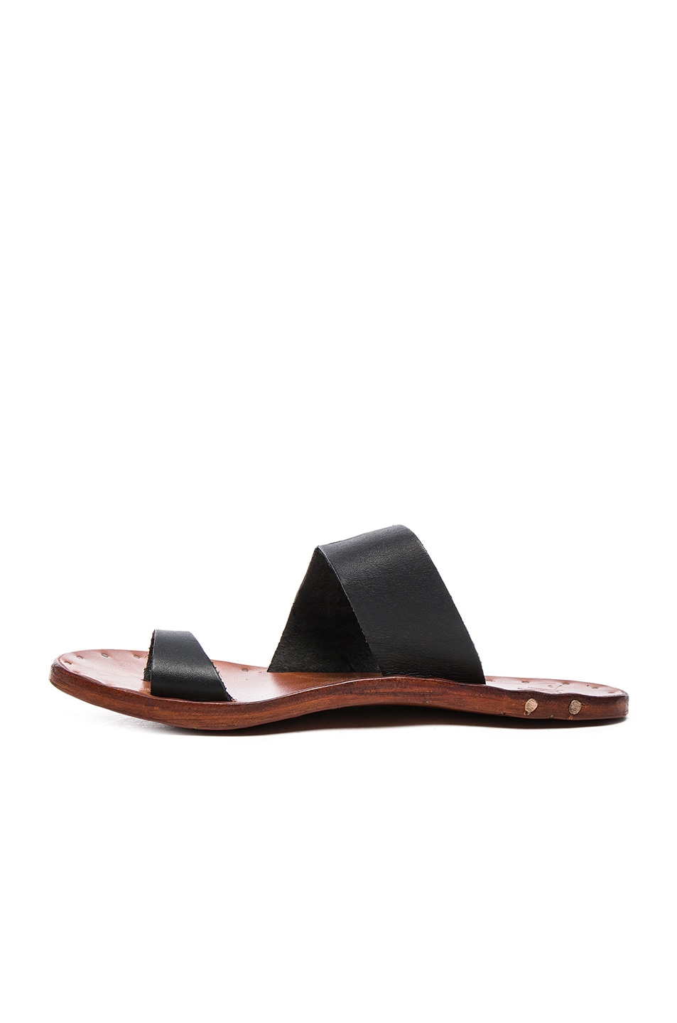 Beek Leather Finch Sandals in Black & Tan | FWRD