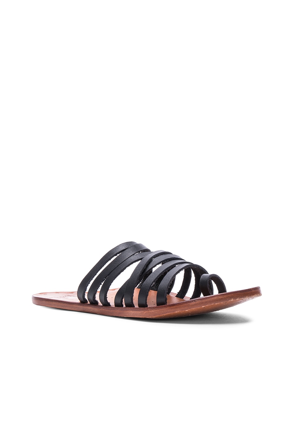 Beek Leather Skylark Sandals in Black & Tan | FWRD