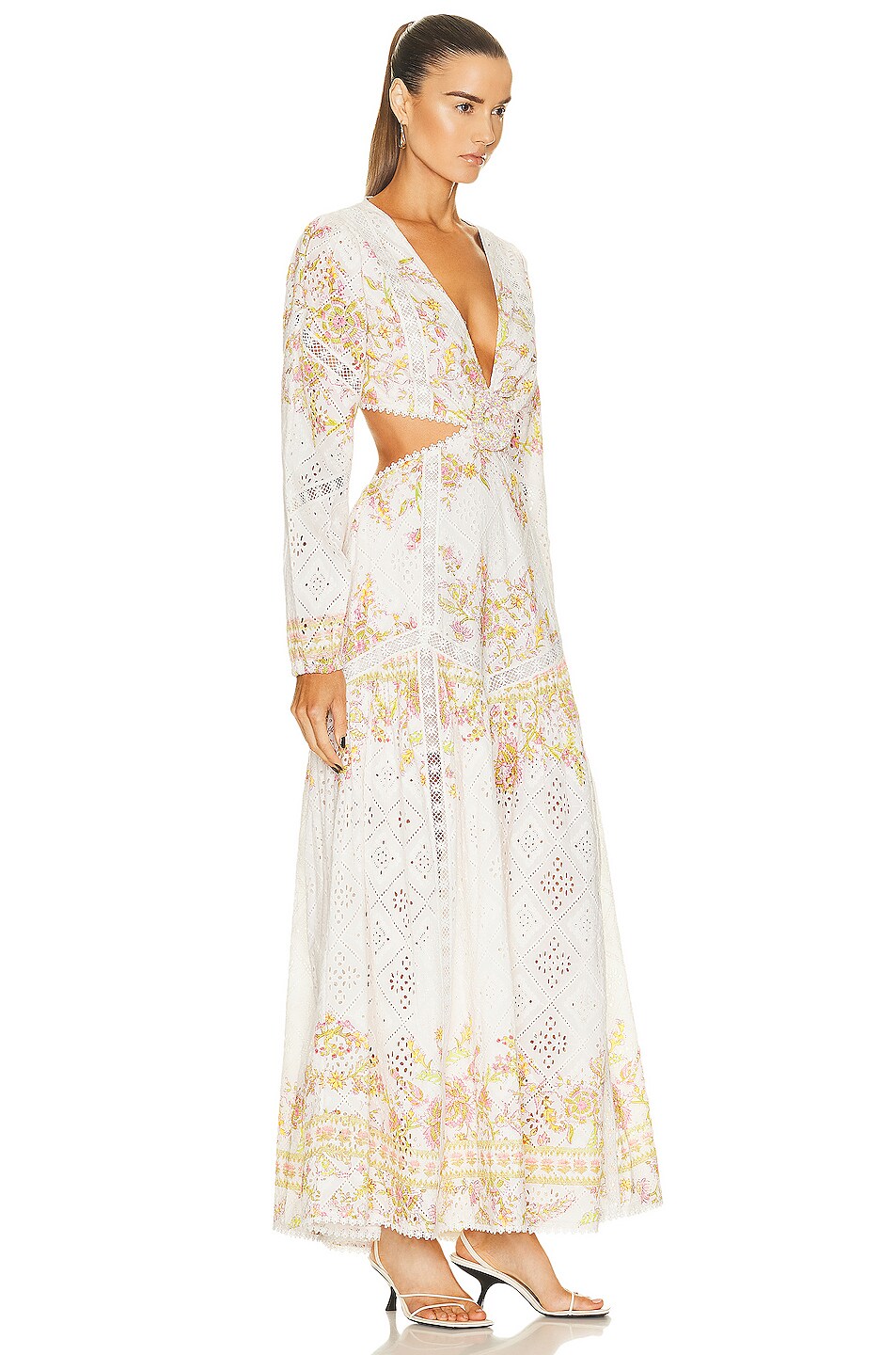 HEMANT AND NANDITA Aira Long Dress in Off White | FWRD