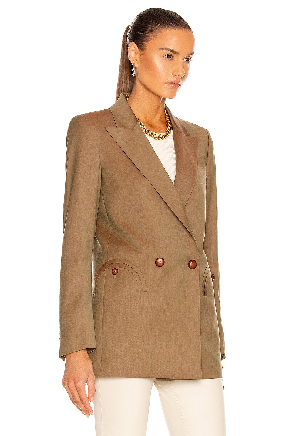 Blaze Milano Solaris Everyday Double Breast Blazer in Solaro | FWRD