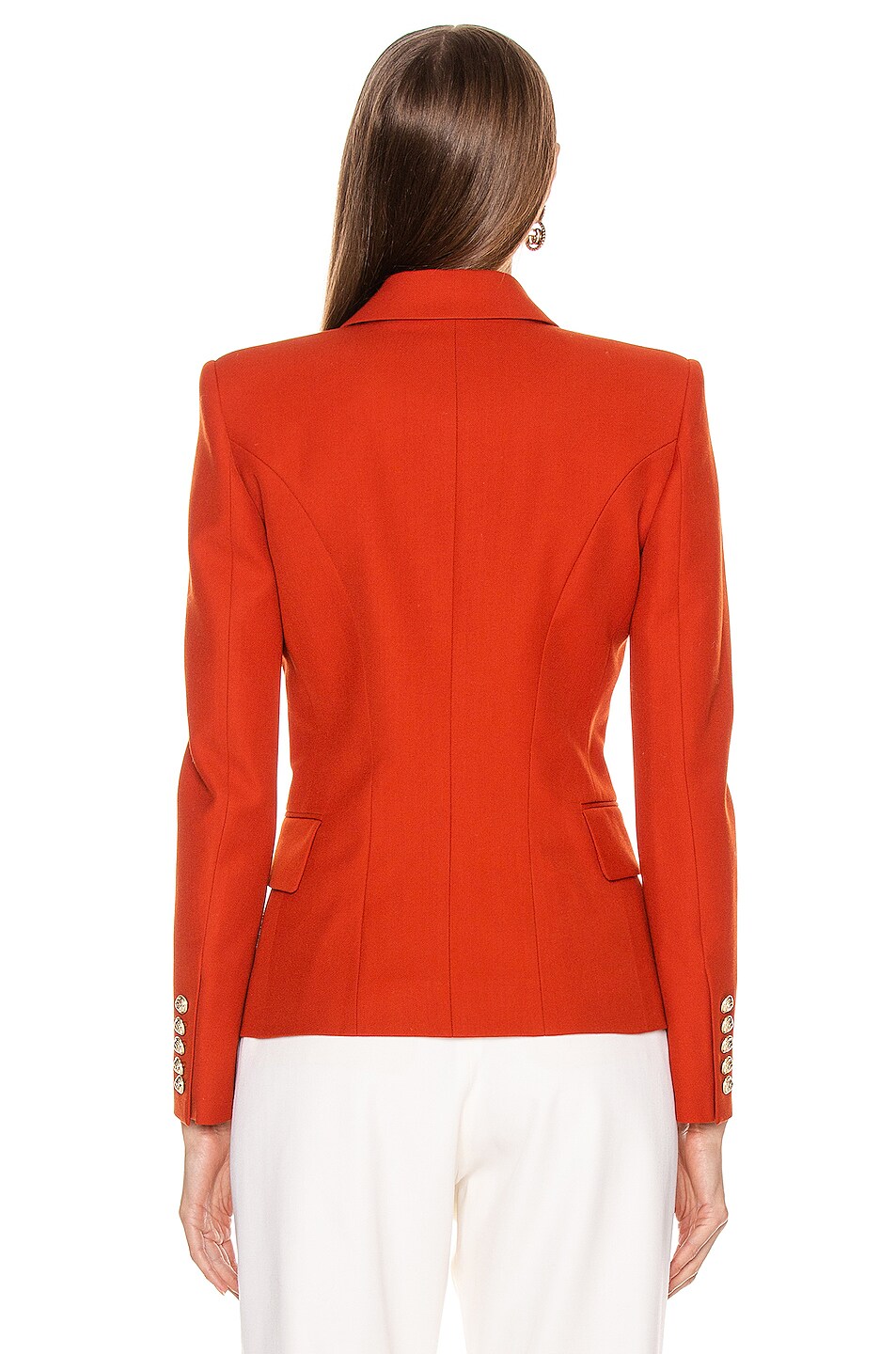 BALMAIN 6 Button Jacket in Rouille | FWRD
