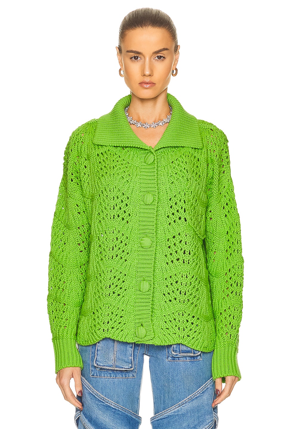Blumarine Twin Knit Set in Verde Fluo | FWRD