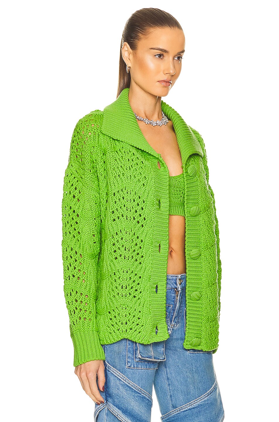 Blumarine Twin Knit Set in Verde Fluo | FWRD