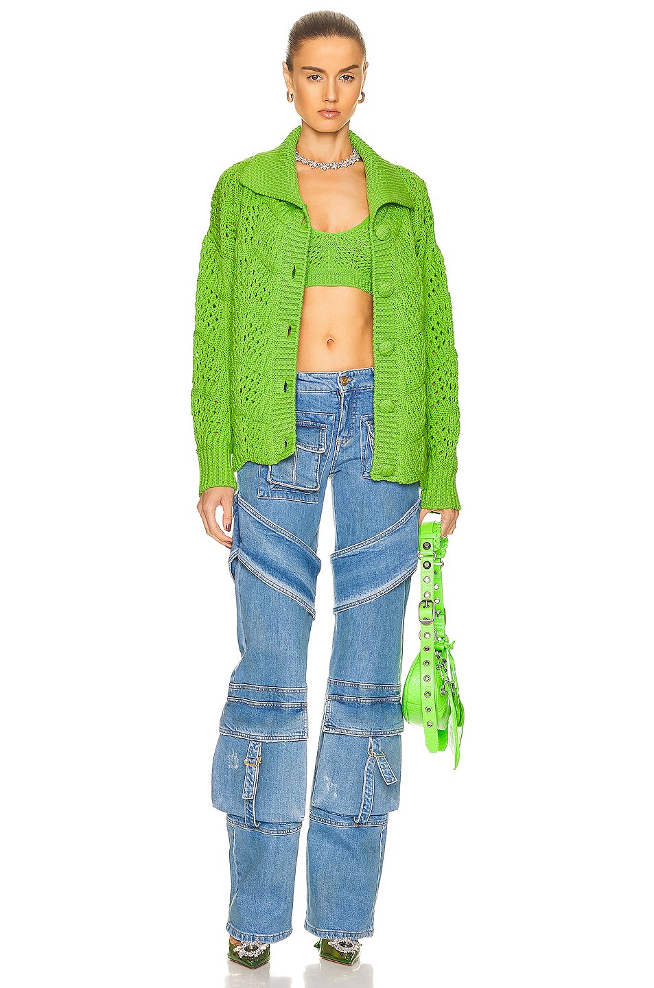 Blumarine Twin Knit Set in Verde Fluo | FWRD