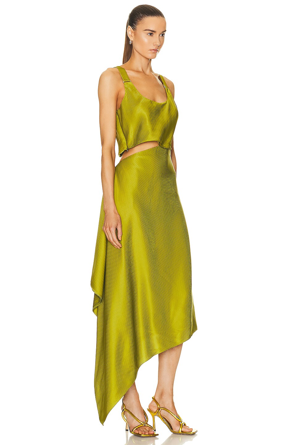 Brandon Maxwell Viv Dress in Succulent | FWRD