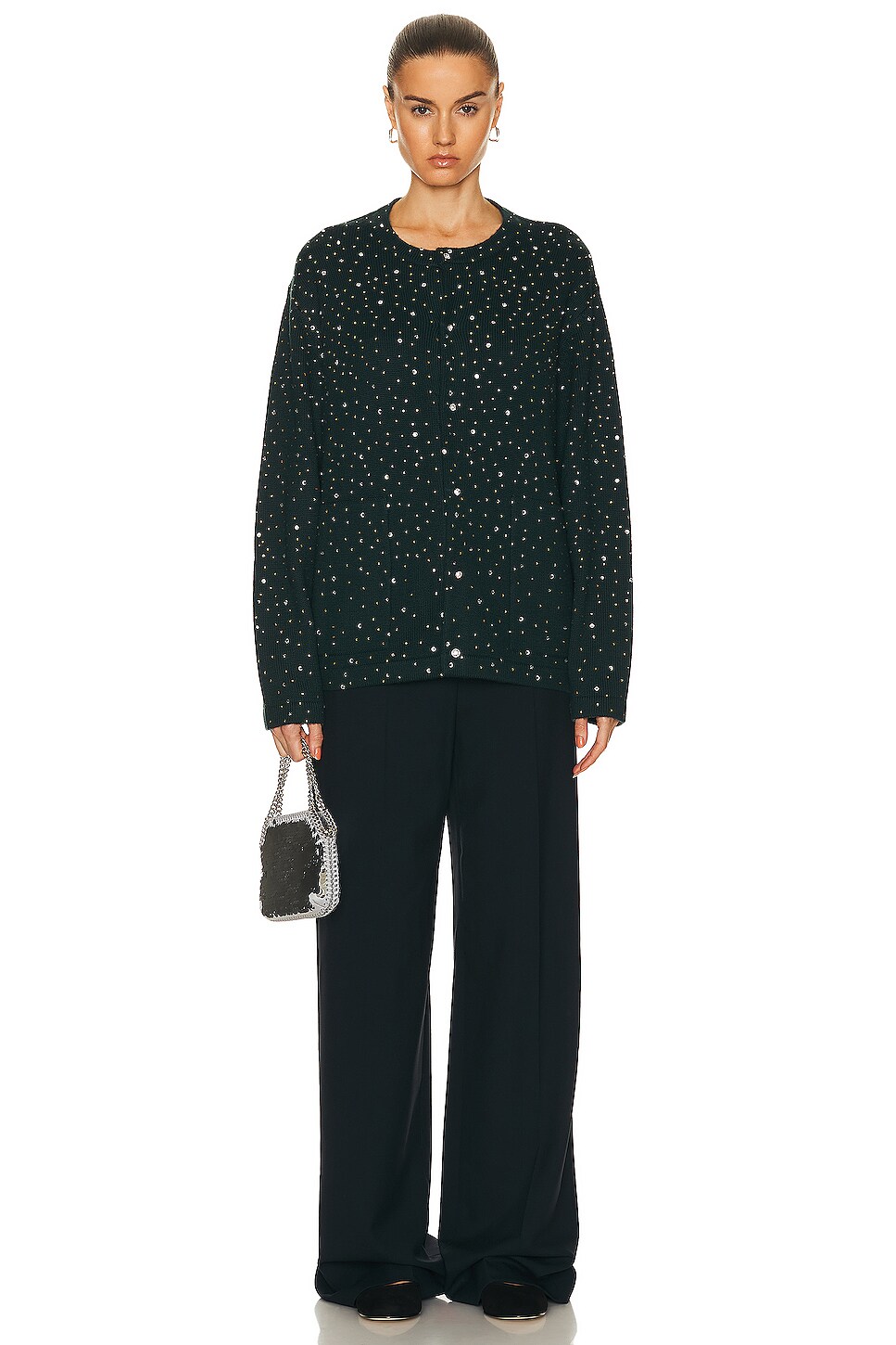 BODE Beaded Solid Cardigan in Blue | FWRD