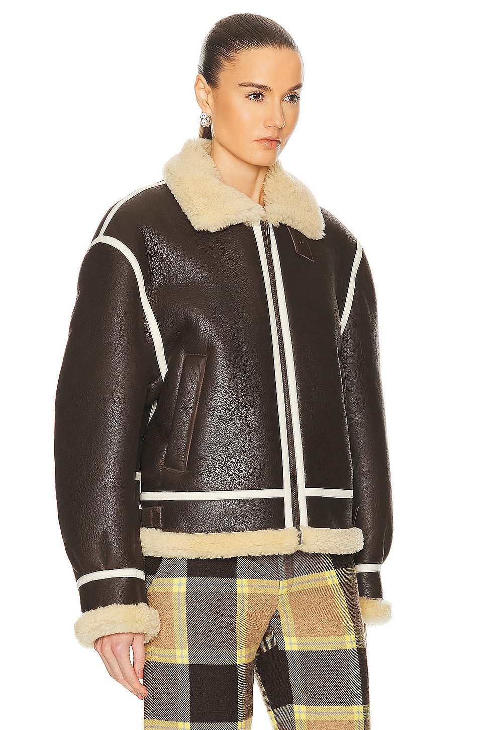 BODE Aviator Shearling Jacket in Brown | FWRD