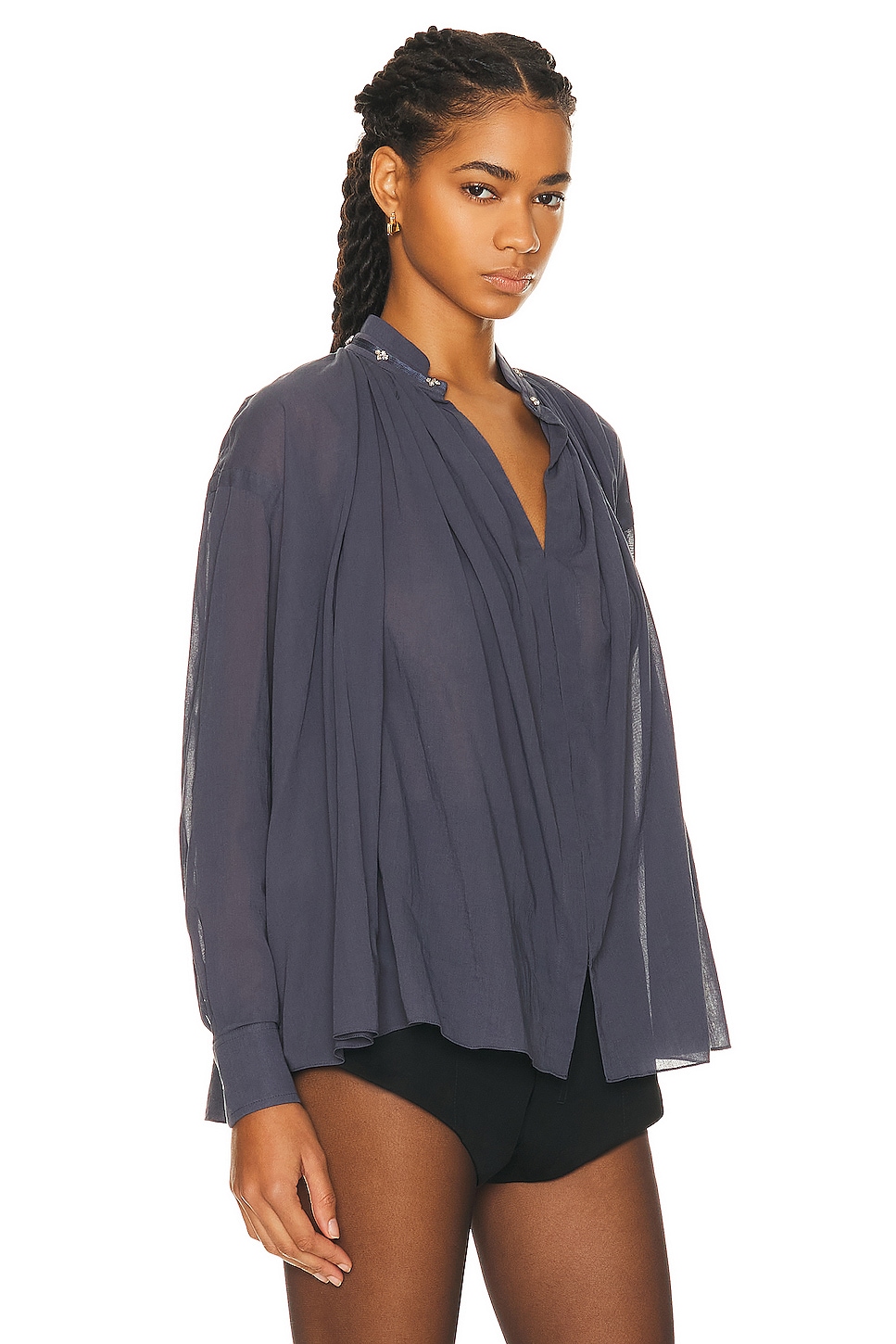 BODE Elise Shirt in Blue | FWRD