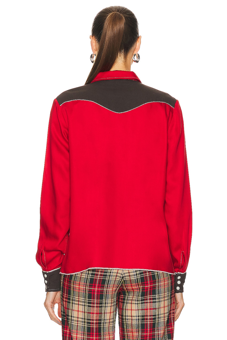 BODE Jumper Western Shirt in Red | FWRD