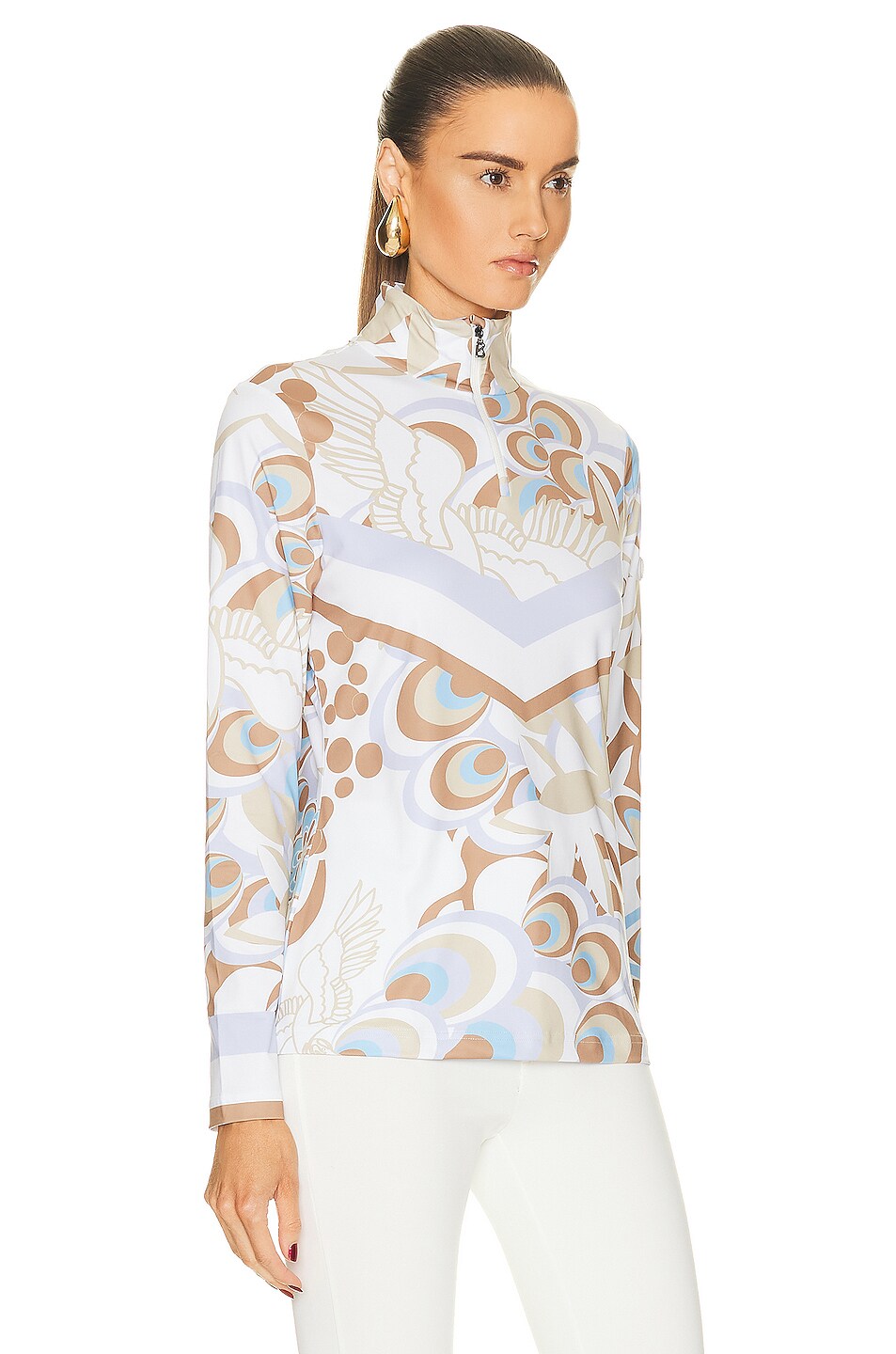 BOGNER Beline 1 Top in White & Blue | FWRD