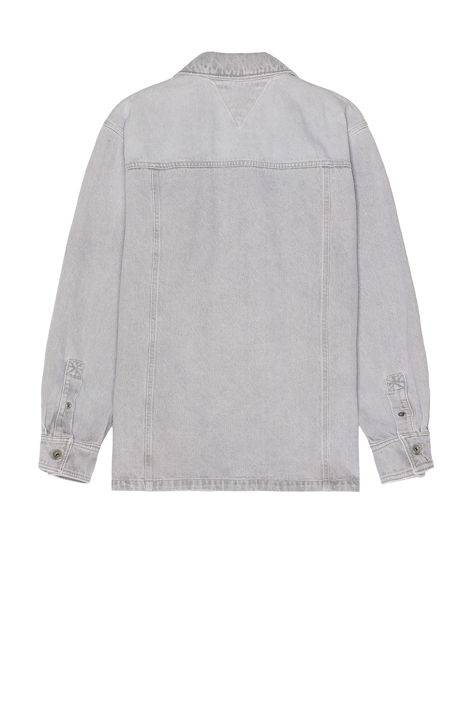 Bottega Veneta Washed Denim Shirt in Light Grey | FWRD