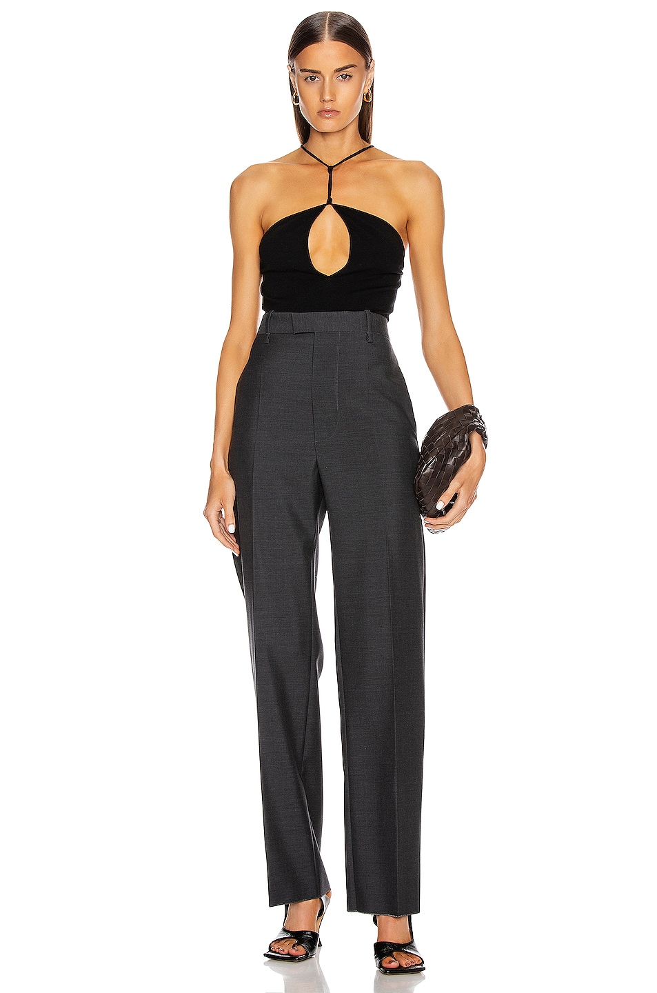 Bottega Veneta Keyhole Tank Top in Black | FWRD