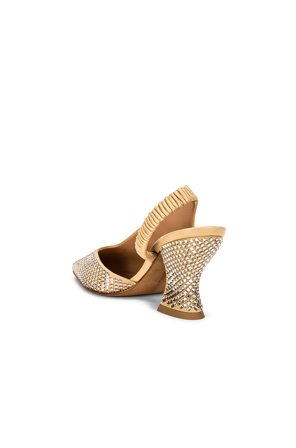 Bottega Veneta Almond Slingback Pumps in Honey & Cane Sugar | FWRD