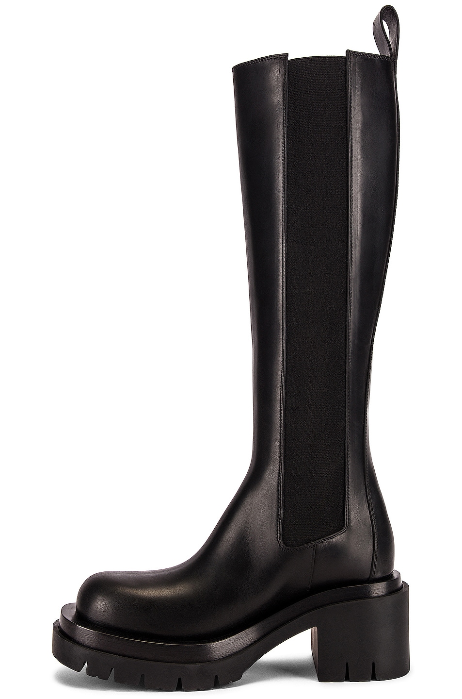 Bottega Veneta Lug High Top Chelsea Boots in Black | FWRD