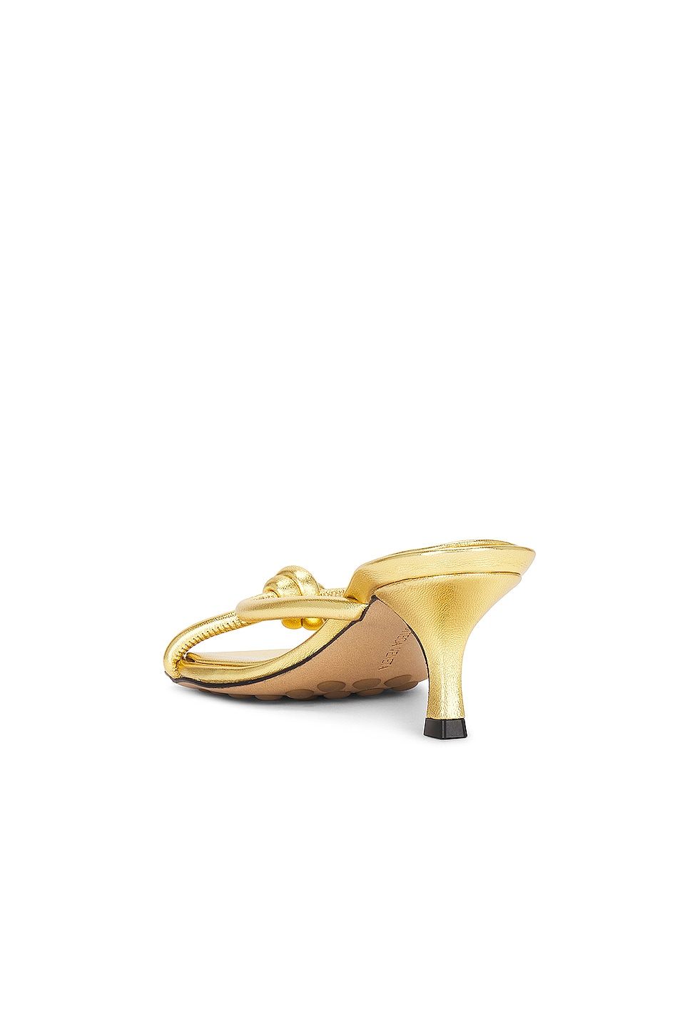 Bottega Veneta Metallic Blink Mule Sandal in Gold | FWRD