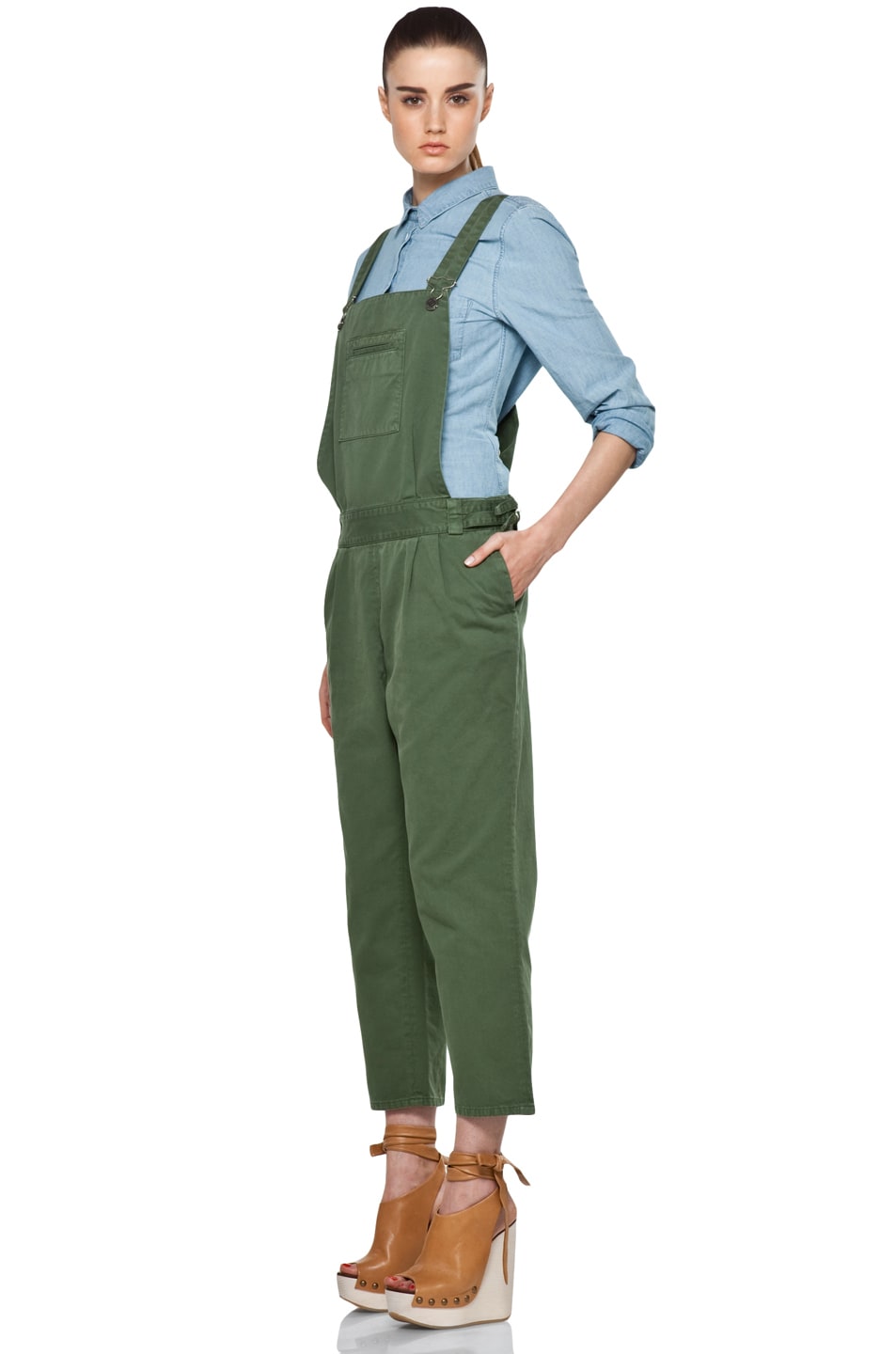 Boy. by Band of Outsiders Overalls in Verde | FWRD