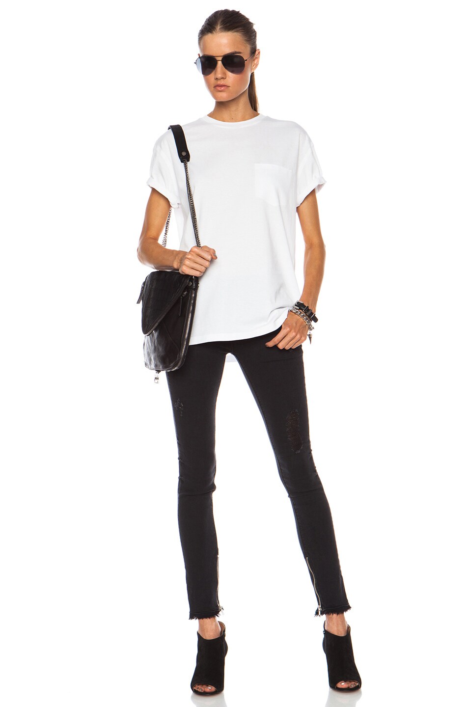 Boyy Croc Slash Bag in Black | FWRD