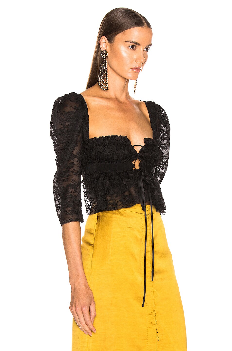 Brock Collection October Ladies Blouse in Black | FWRD