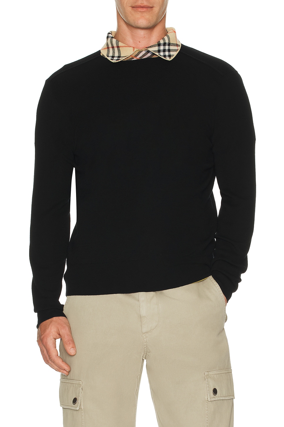 Burberry Core Merino Crewneck in Black | FWRD