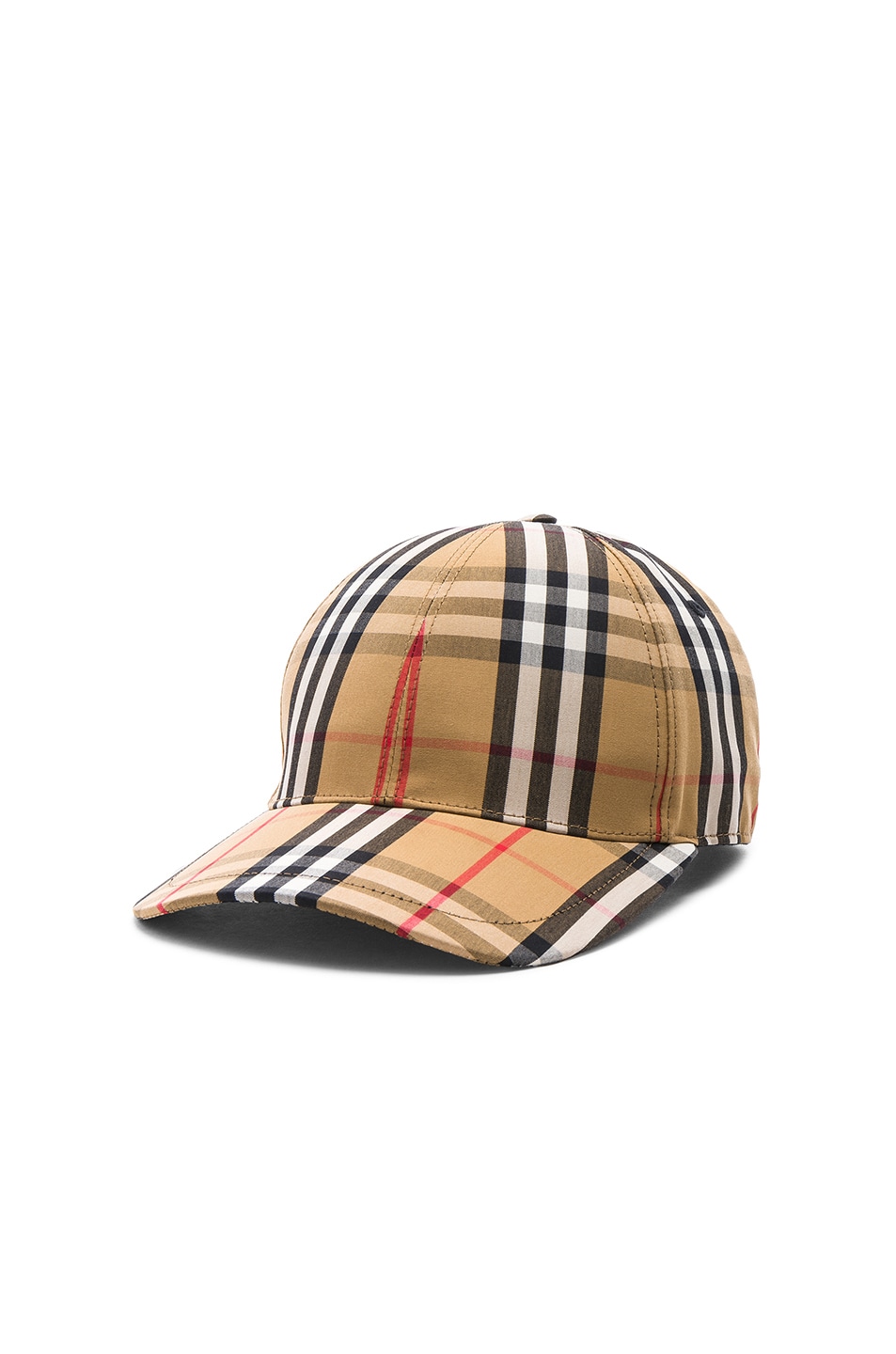Burberry Vintage Check Baseball Cap in Antique Yellow Check | FWRD