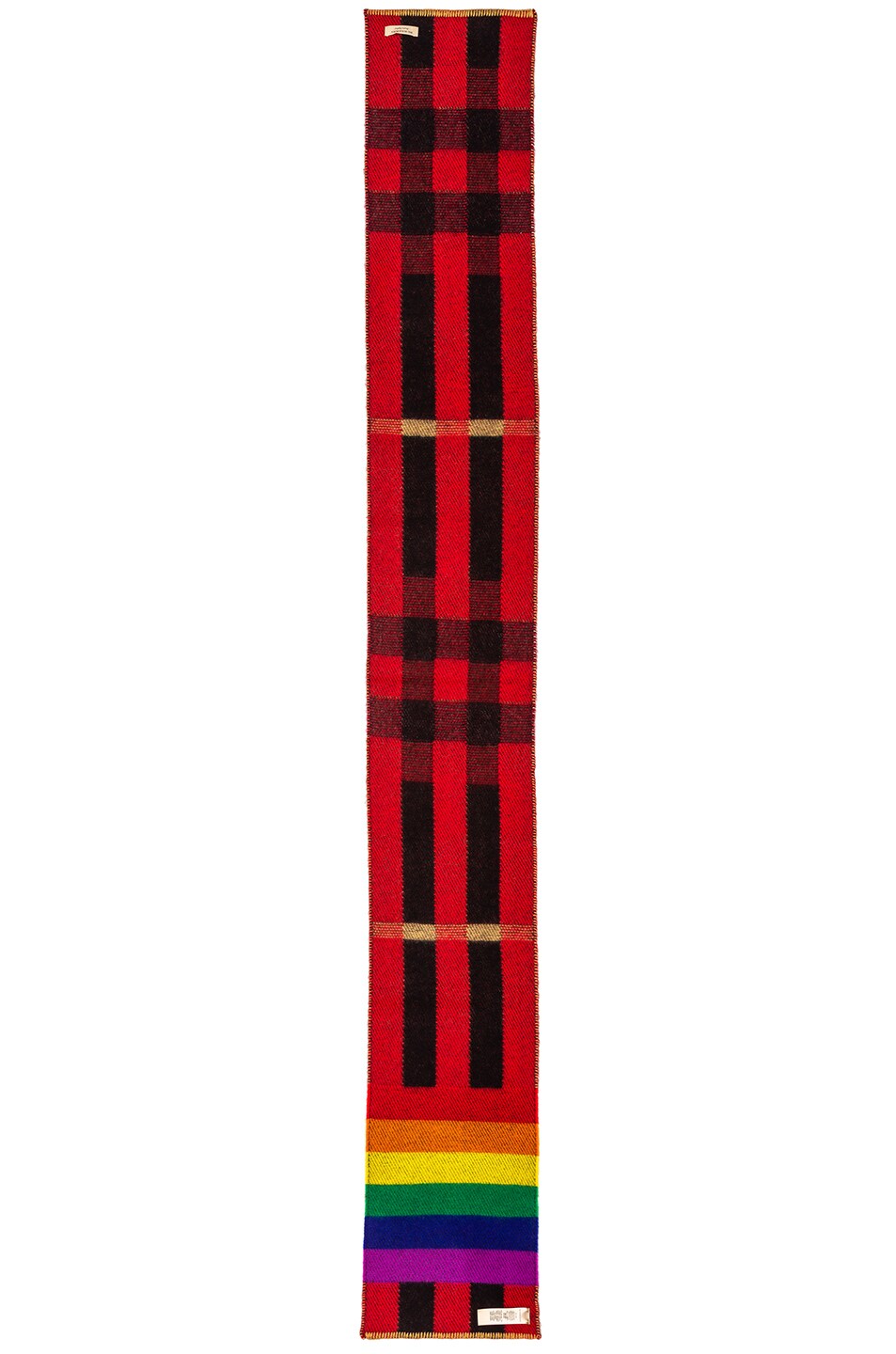 Burberry Rainbow Stripe Check Blanket Scarf in Antique Yellow & Rainbow ...