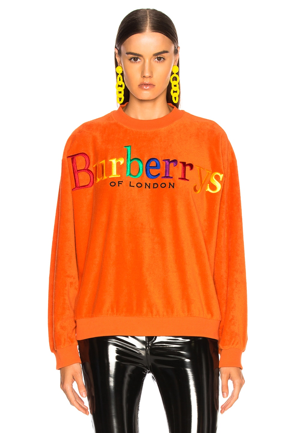 Burberry Rainbow Logo Sweatshirt in Tangerine | FWRD