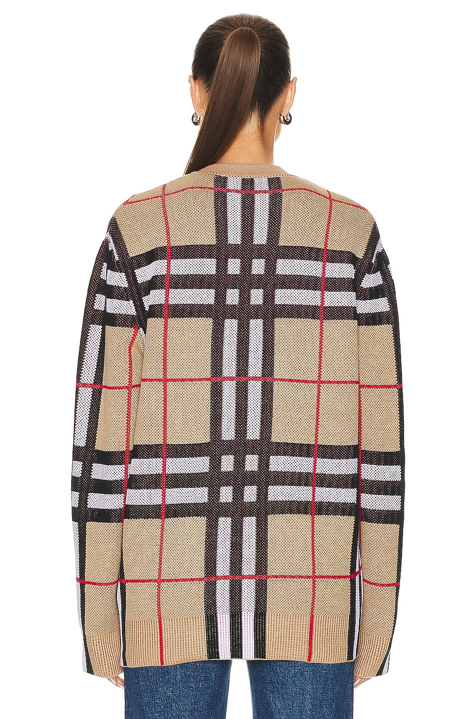 Burberry Check Cardigan in Archive Beige | FWRD