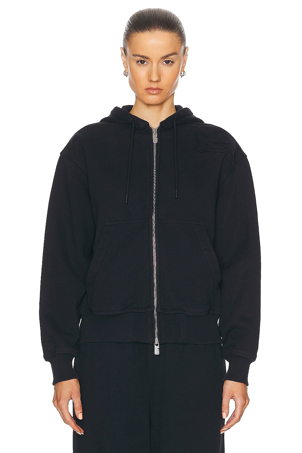 Burberry Zip Up Jacket in Black | FWRD