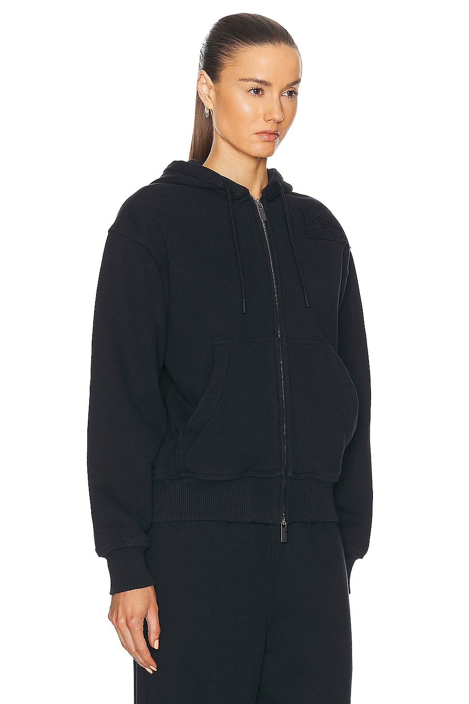 Burberry Zip Up Jacket in Black | FWRD