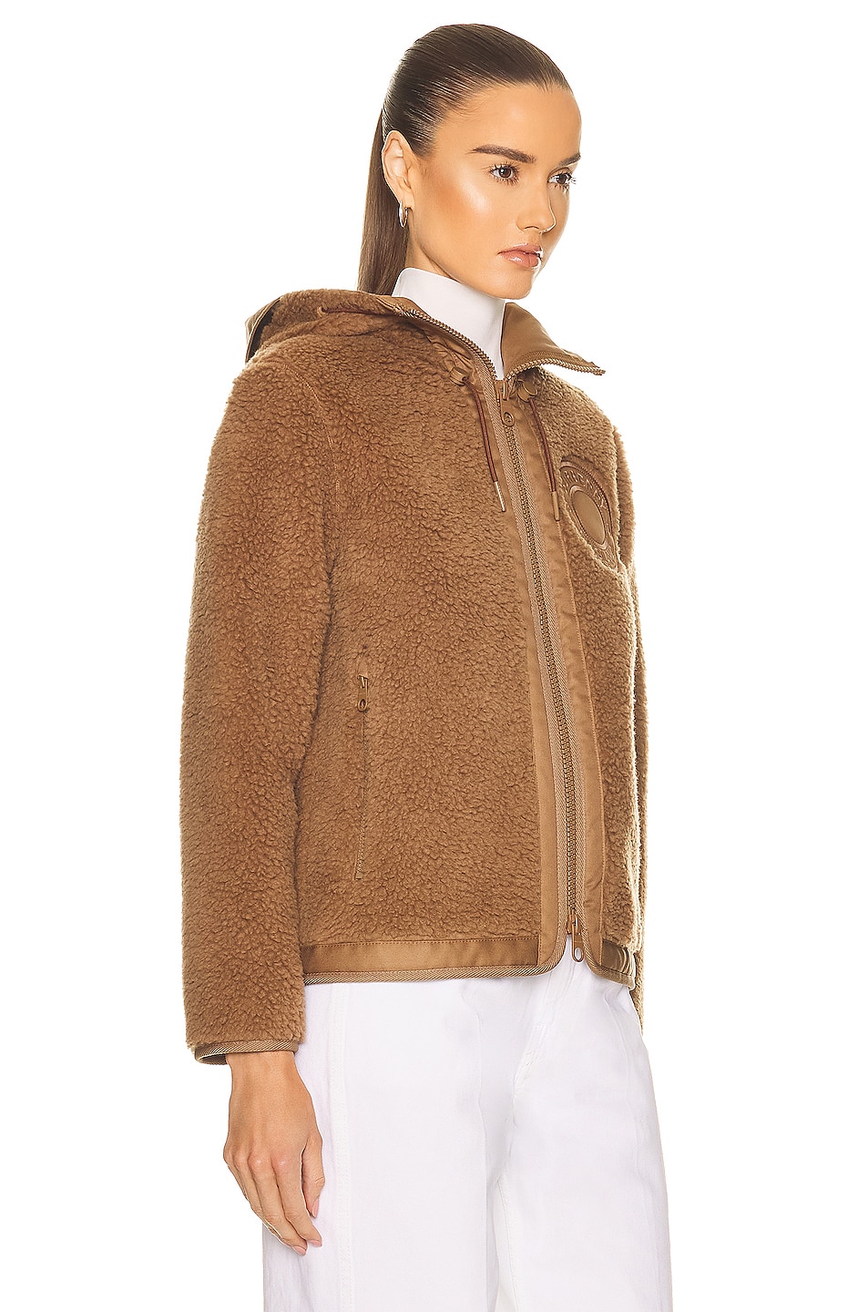 Burberry Adeney Relaxed Fleece Jacket in Dusty Caramel | FWRD