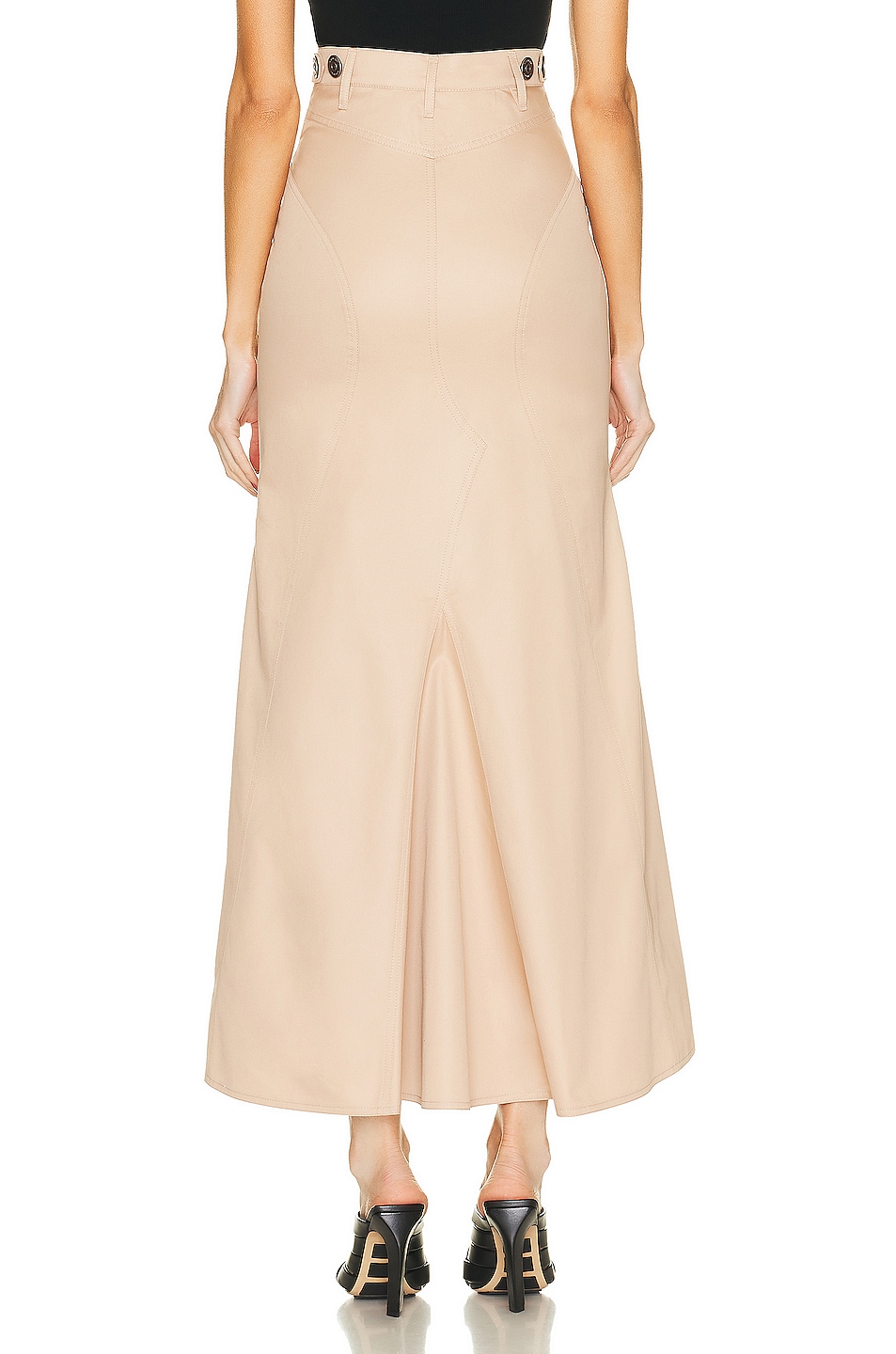 Burberry Maxi Skirt in Pale Nude | FWRD