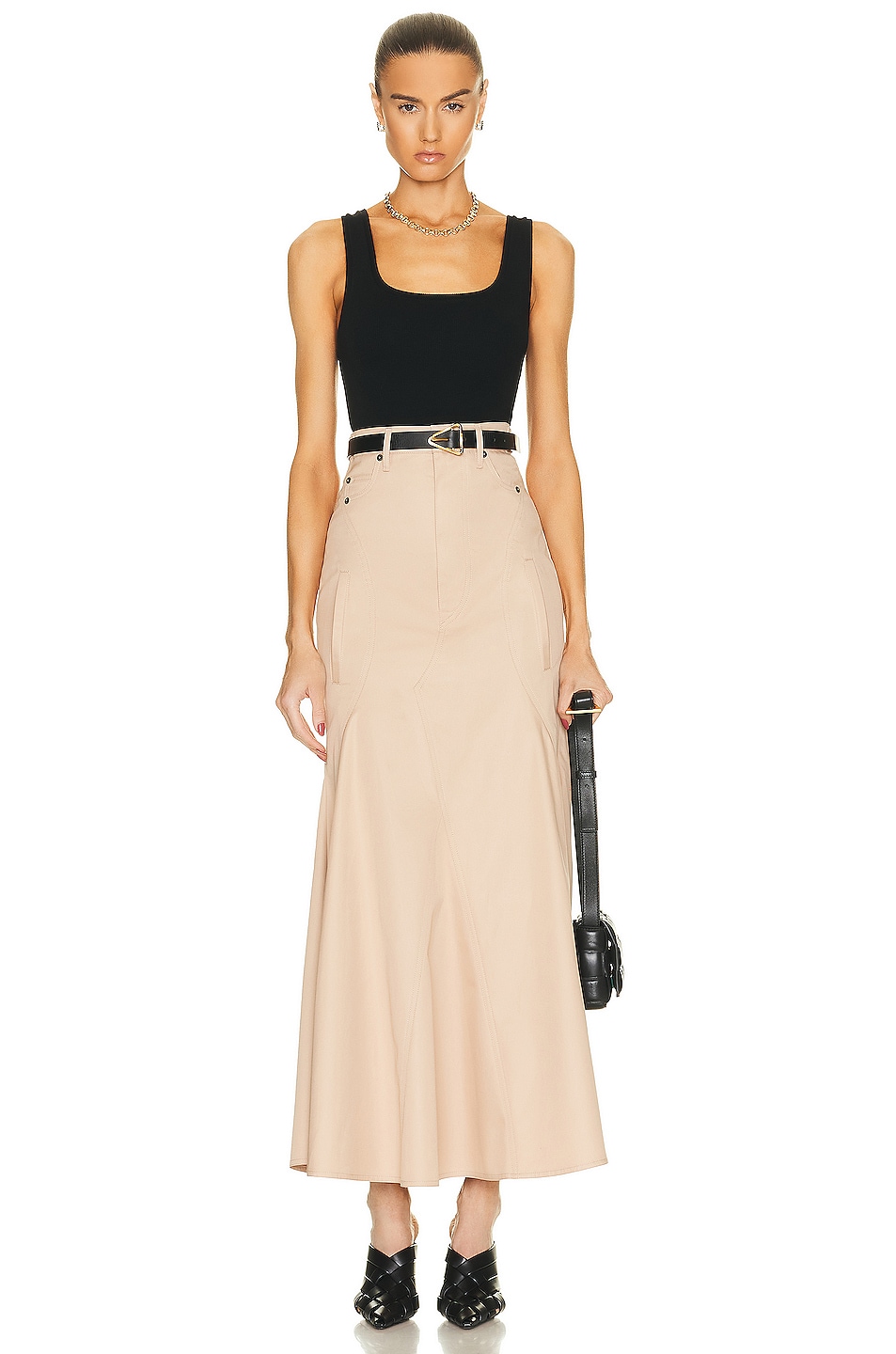 Burberry Maxi Skirt in Pale Nude | FWRD