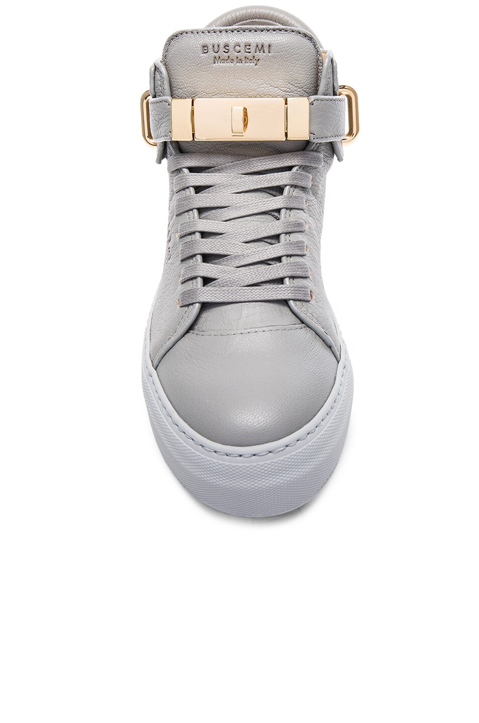 Buscemi 100MM Leather Sneakers in Light Grey | FWRD