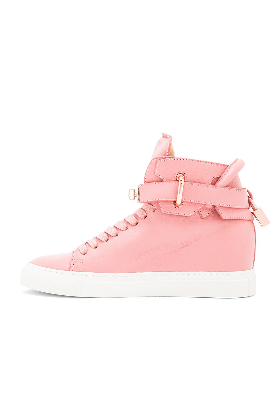 Buscemi 100MM Alta High Top Leather Sneakers in Coral | FWRD