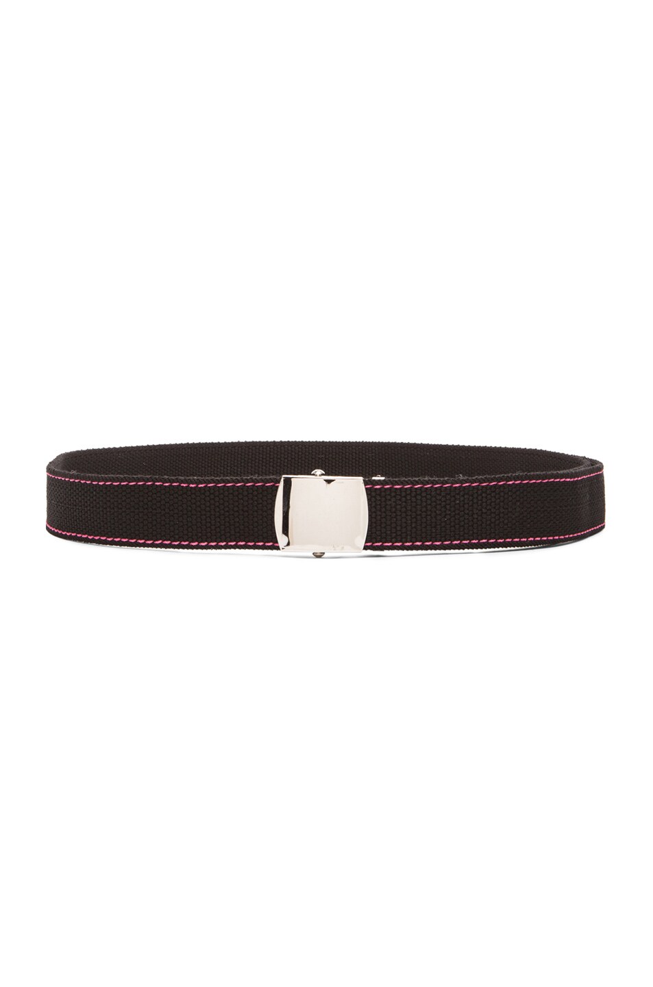 COMME des GARCONS SHIRT Contrast Stitch Belt in Black & Pink | FWRD