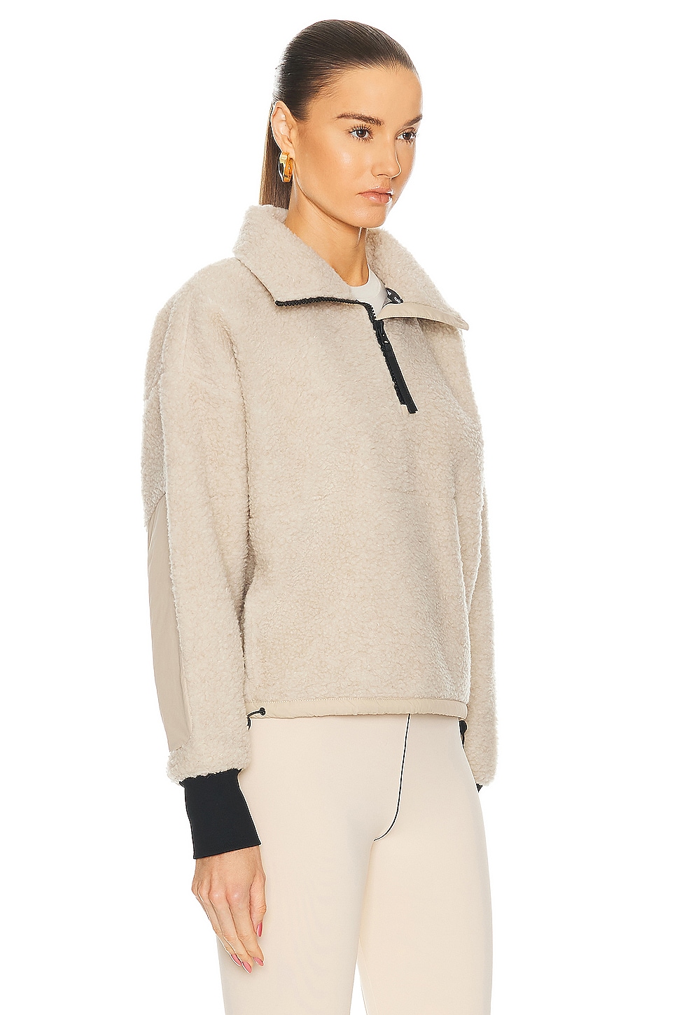 Canada Goose Simcoe Fleece 1/4 Zip Sweater in Light Tan | FWRD