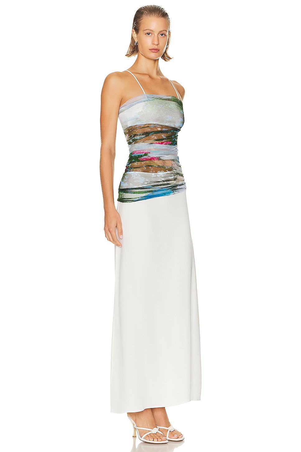 Christopher Esber Lucid Sheer Panel Dress in Lucid Garden Print | FWRD