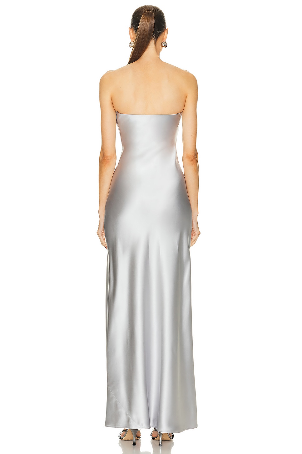 Christopher Esber Palladium Strapless Dress in Silver | FWRD
