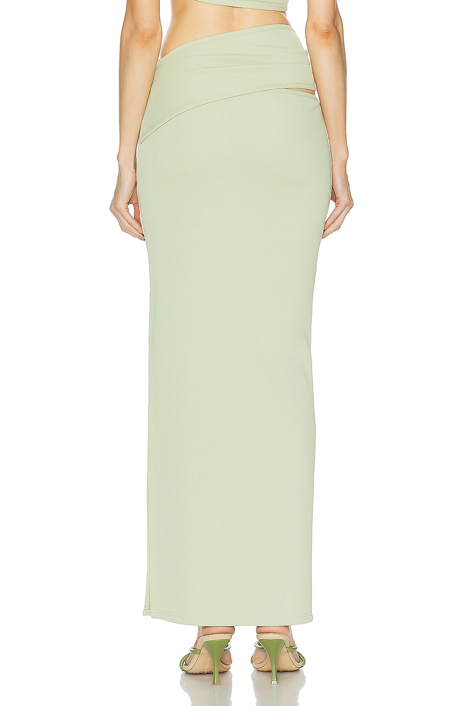 Christopher Esber Stone Cavern Skirt in Pistachio | FWRD